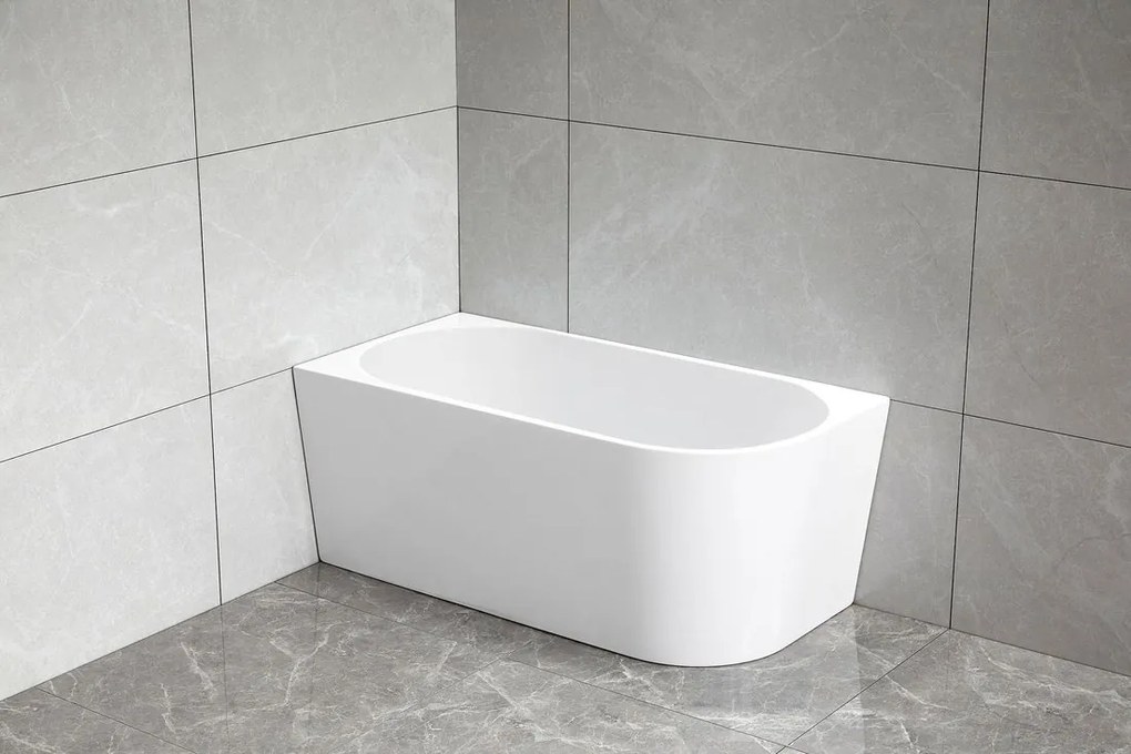 Aqualine Aqualine, TIBERA L rohová stojící vana 150x75cm, bílá, E1047