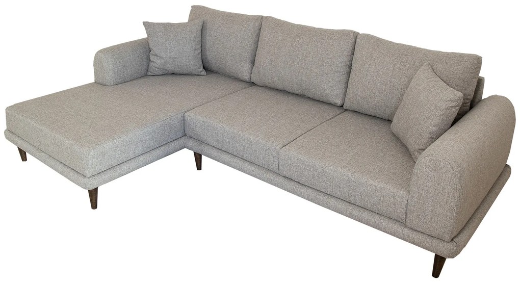 Hanah Home Čtyřmístná pohovka NERO šedá levá 250 cm