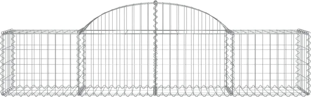 Klenuté gabionové koše 9 ks 200x50x40/60 cm pozinkované železo 3146264