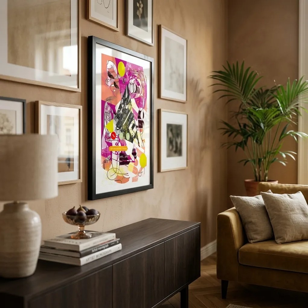 Šimon Dub | Online #1 Rám: Dubový, Velikost: 100 x 70 cm