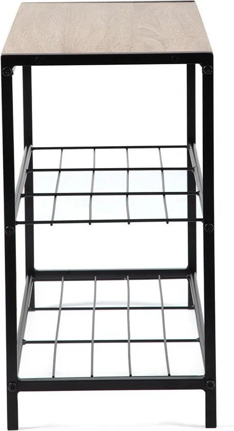 Černý ocelový botník 63x44x30 cm Asten – Bonami Essentials