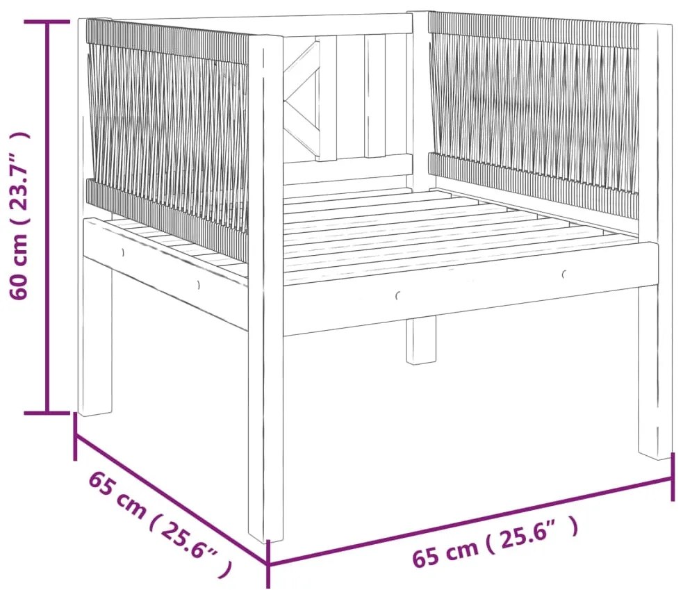 vidaXL Marketos Zahradní křeslo s poduškou masivní akáciové dřevo