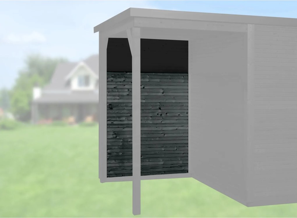 Weka Zadní stěna pro designový domek WekaLine 172, antracitová, 295 cm