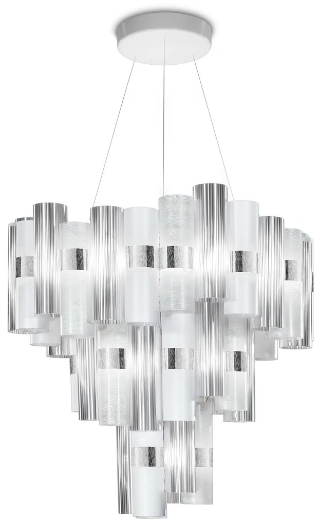 Slamp La-Lollo white suspension XL, designové závěsné svítidlo, 130W LED 2700K stmívatelné, průměr 80cm