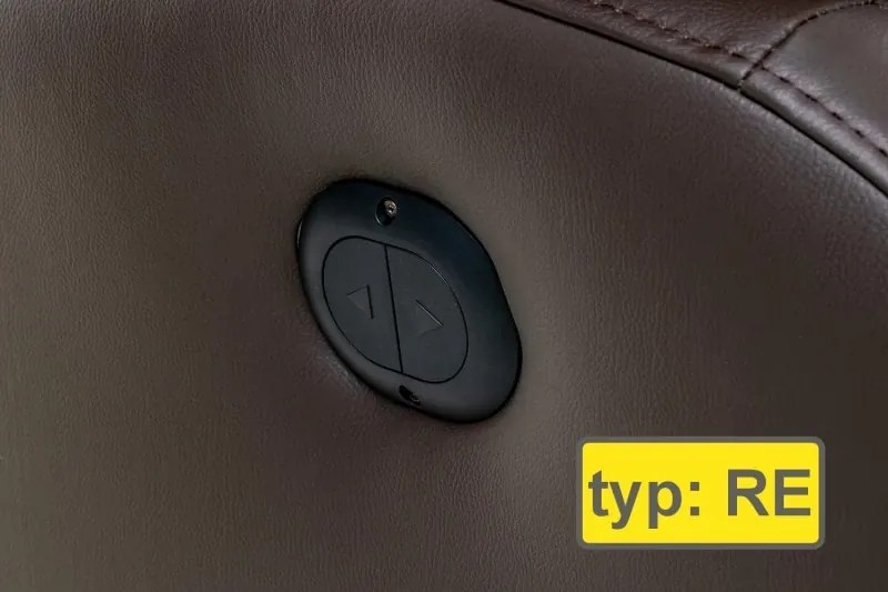 Kožené houpací křeslo s elektrickým polohováním ELEGANT 1, koňak (K 2136)
