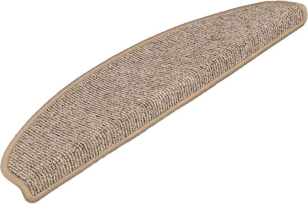 Schodové rohože 15 ks 65 x 21 x 4 cm hnědé, půlkulaté, velké 149855