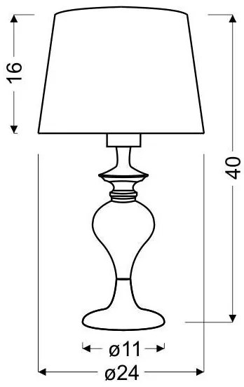 Stolní lampa GILLENIA 1xE27/60W/230V