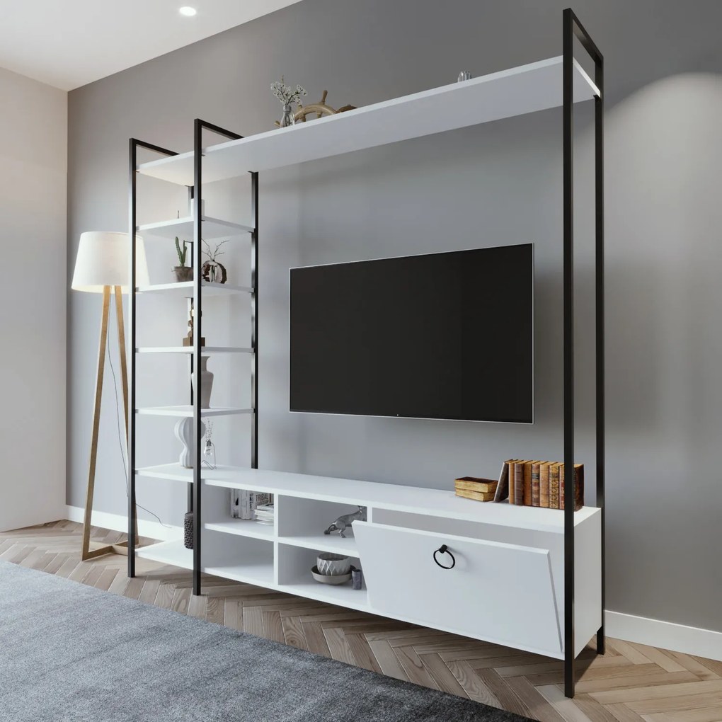 Kalune design Obývací stěna MAT bílá 285LCV1138