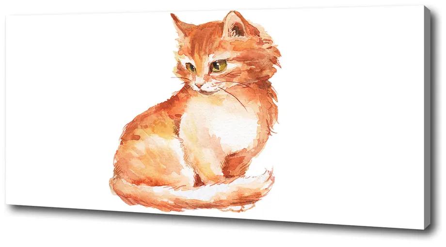 Wallmuralia Foto obraz na plátně Červená kočka 125x50 cm