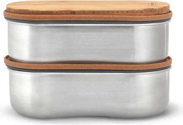 Dělený svačinový box 2 ks Bento – Black + Blum