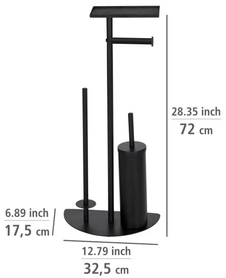 WENKO 26060100 - WC set COSENZA 32,5x72 cm černá