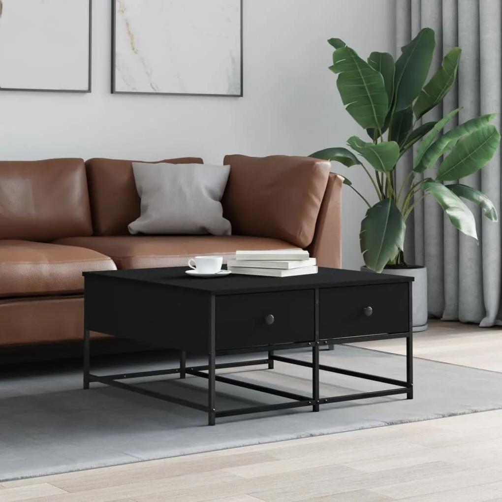Konferenční stolek černý 80 x 80 x 40 cm kompozitní dřevo - Default Title