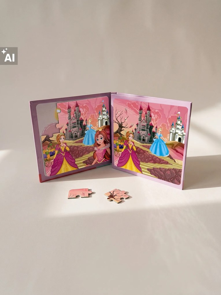 Sinsay - Magnetické puzzle s motivem princezen 40 kusů - vícebarevná
