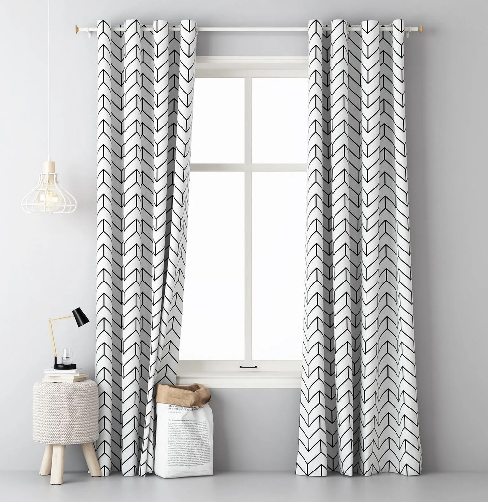 Dekorační závěs AKRANES 01 bílá 140x250 cm MyBestHome