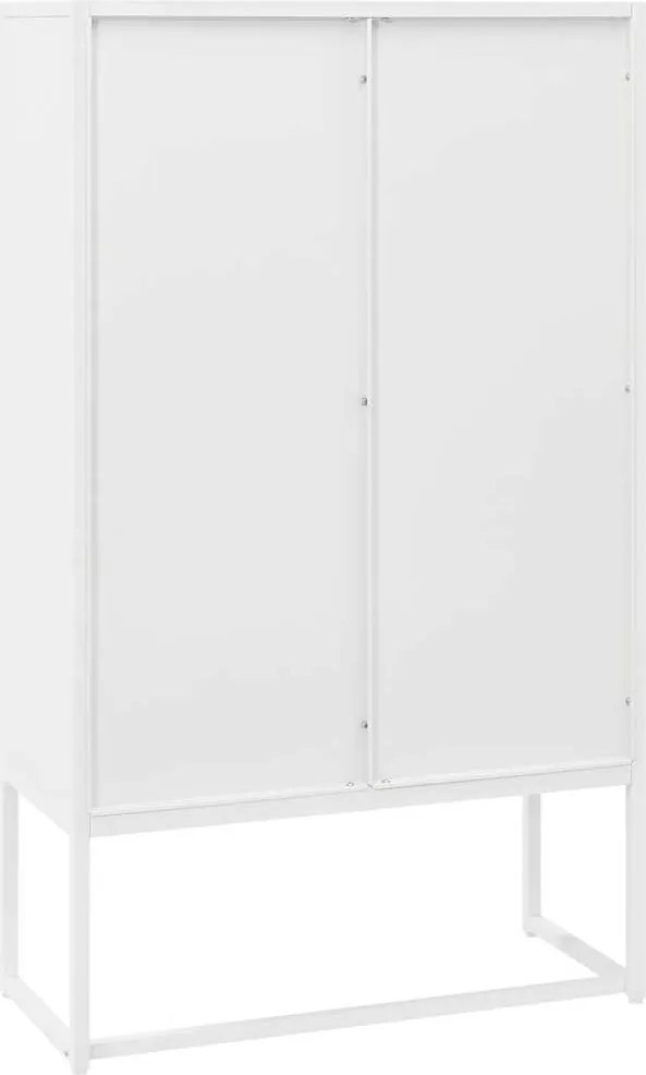 Komoda bílá 80 x 35 x 135 cm ocel 335875