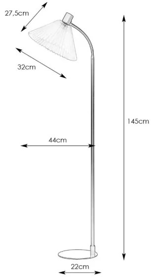 Markslöjd 108569 - Stojací lampa MIRA 1xE27/40W/230V zlatá