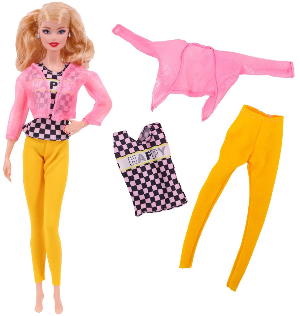 Šatičky pro panenku Barbie - kalhoty + triko (30 cm) Barva: L339