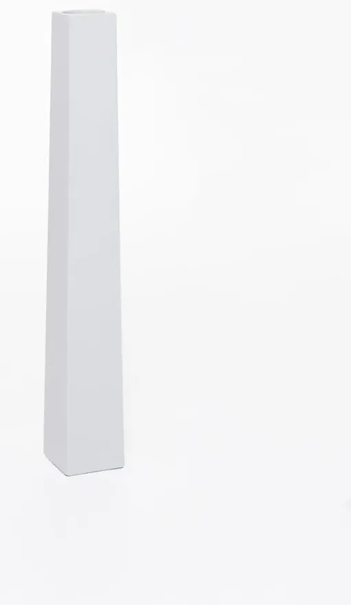 Elegantní váza OBELISK, sklolaminát, výška 80 cm, bílá