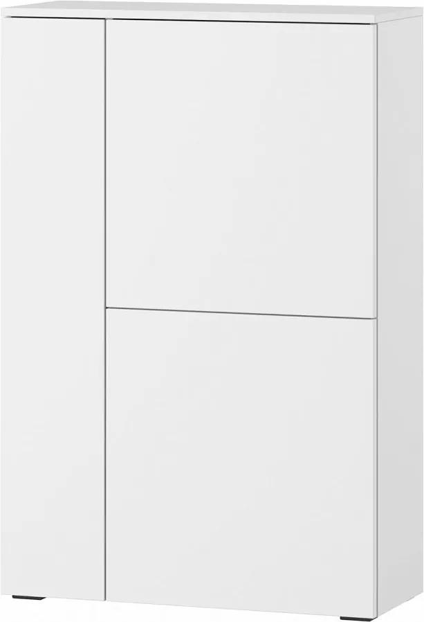 Závěsná skříňka Lofera 1 - bílá / bílý lesk, LTD, bílá / bílý lesk, 75x111x30 cm