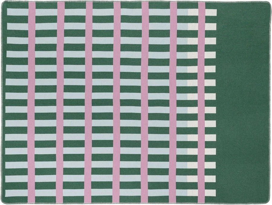 Zelená/růžová deka 160x200 cm Onu – noo.ma