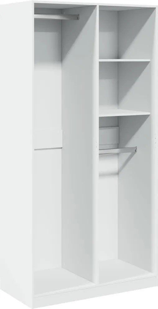 Šatní skříň bílá 100 x 50 x 200 cm dřevotříska 3307765