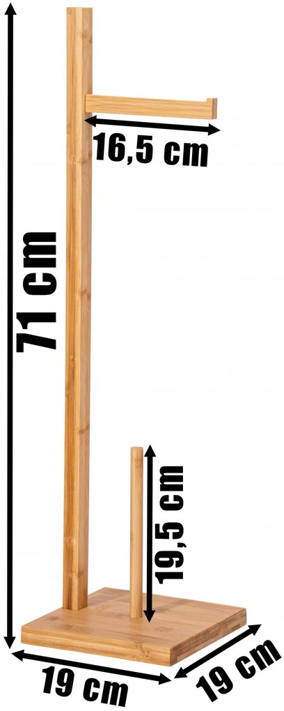 Držák toaletního papíru KEFAS - bambus