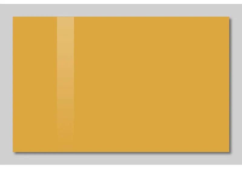 Žlutá neapolská firemní skleněná magnetická tabule Smatab® - 48 × 48 cm