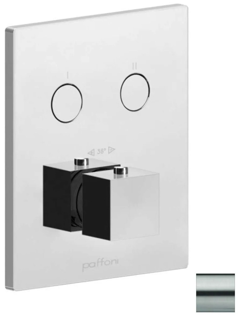 Paffoni Compact Box - Termostatická baterie pod omítku, pro 2 spotřebiče, nerez CPT518ST