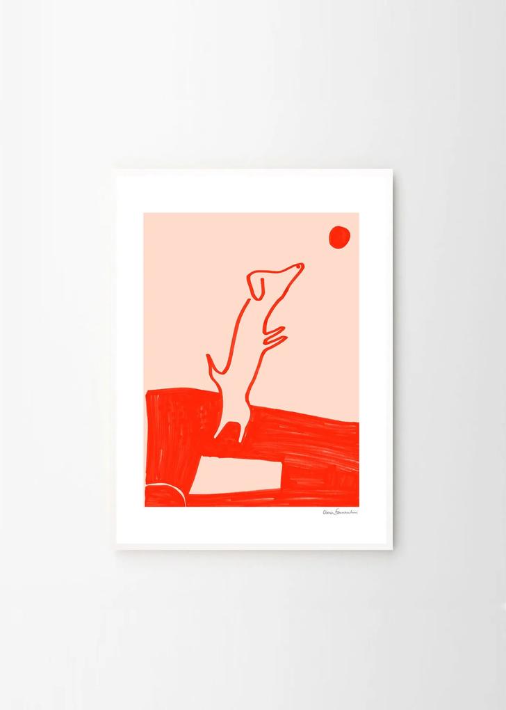 THE POSTER CLUB Autorský plakát Divertissement by Cinzia Franceschini 30 x 40 cm, červená barva, papír