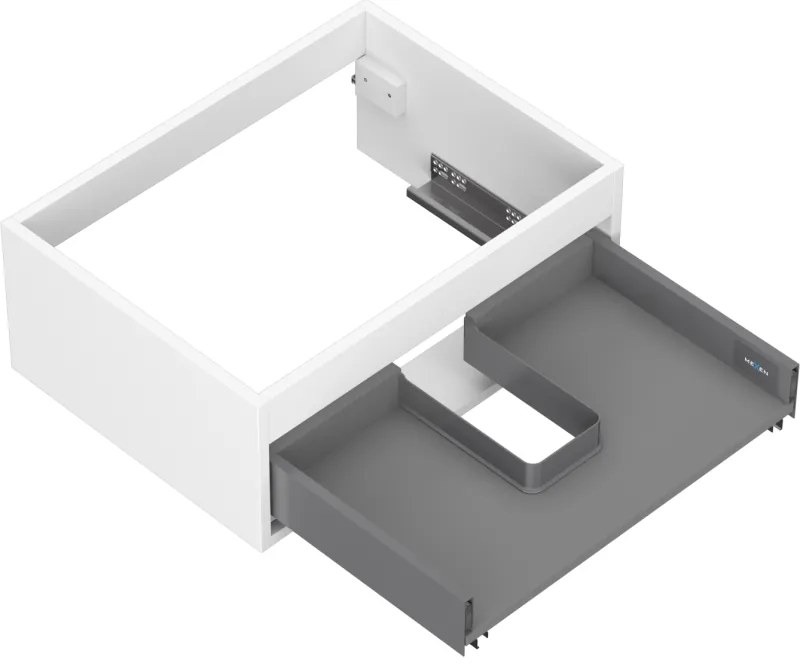 Mexen Box-A, závěsná skříňka 60 cm, 1 zásuvka, bílá matná, 91AX0-0600-235-1-01
