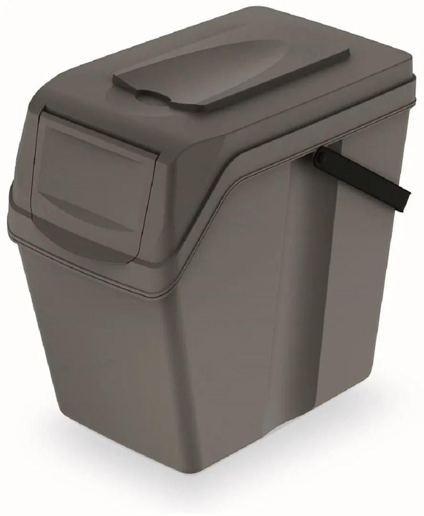 PROSPERPLAST Odpadkový koš SORTIBOX II šedý kámen, objem 25L