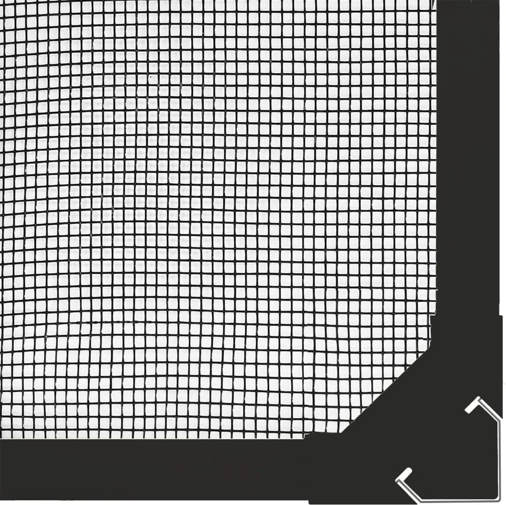Magnetická okenní síť proti hmyzu antracitová 100 x 120 cm 153852
