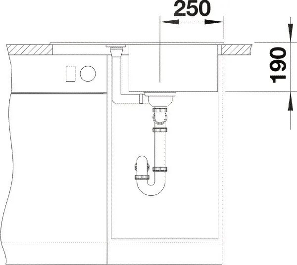 Blanco Metra 45 S Compact, silgranitový dřez 680x500x190 mm, 1-komorový, šedá vulkán, BLA-527286