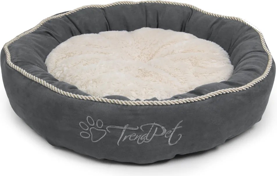 TrendPet Luxusní pelíšek Royal Bed šedý VELIKOST: S - průměr 40 cm