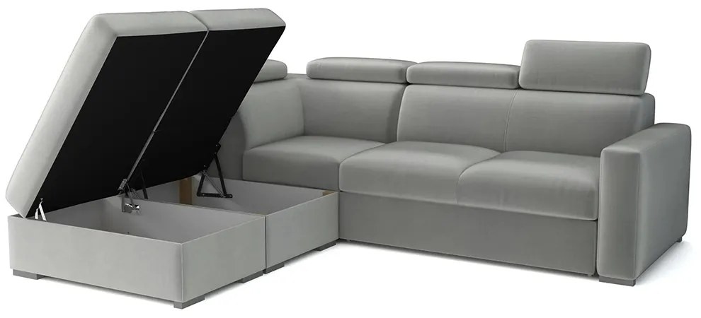 Sedací souprava PEDRO L | 230x250 cm | rozkládací + 2x úložný prostor | polohovatelné záhlavníky | VÝBĚR TKANIN