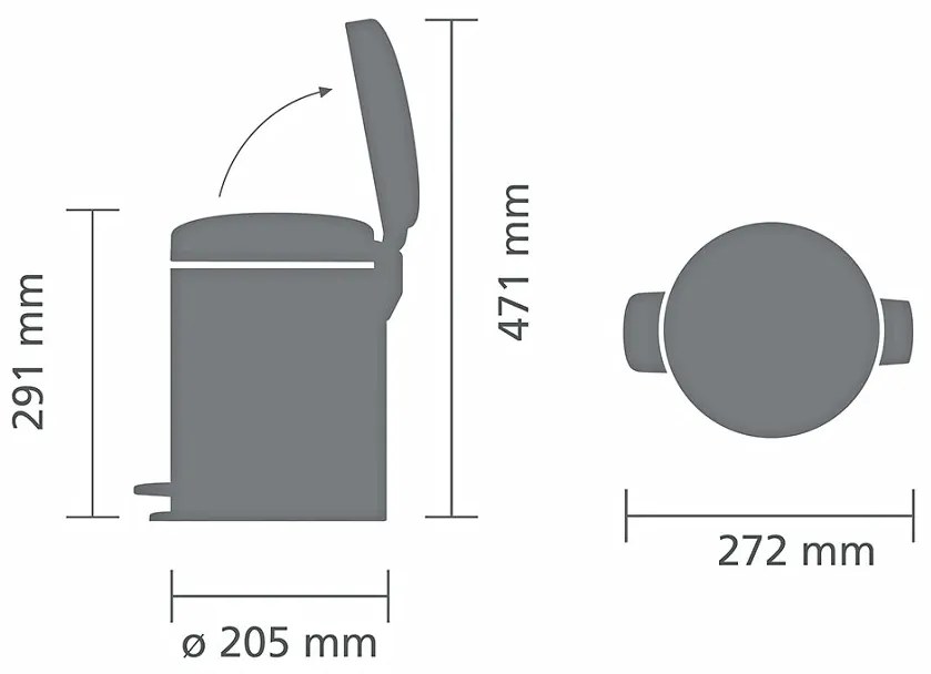 Brabantia Pedálový koš NewIcon 5L béžová