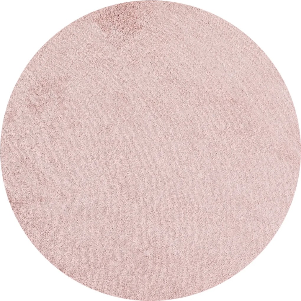 Ayyildiz, Kusový koberec Sky 5400 Rose kruh, 120x120 (průměr) kruh, růžová, obývací pokoj