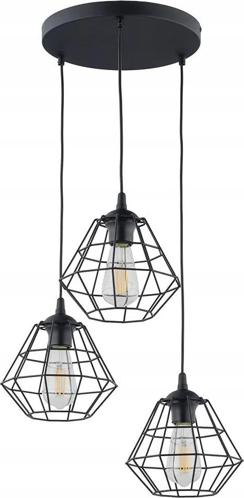 Trojité závěsné svítidlo na kruhu drátěnka Diamond New 6204 Tk Lighting