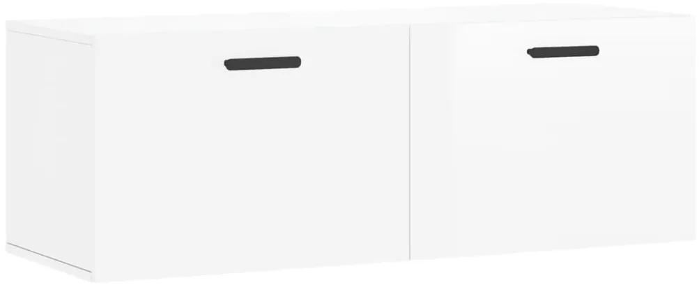 vidaXL Nástěnná skříňka bílá s vysokým leskem 100x36,5x35 cm kompozit