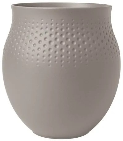 Villeroy & Boch Collier Taupe porcelánová váza Perle, 18 cm 10-1687-5511