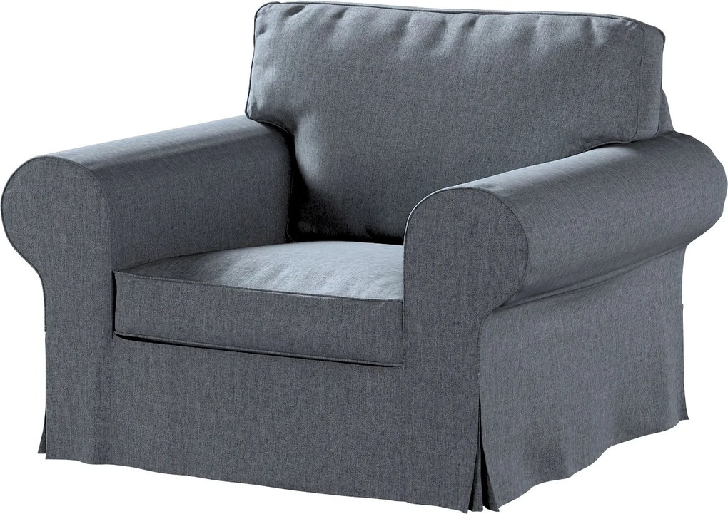 Potah na křeslo IKEA Ektorp barva šedá látka pletený vzor