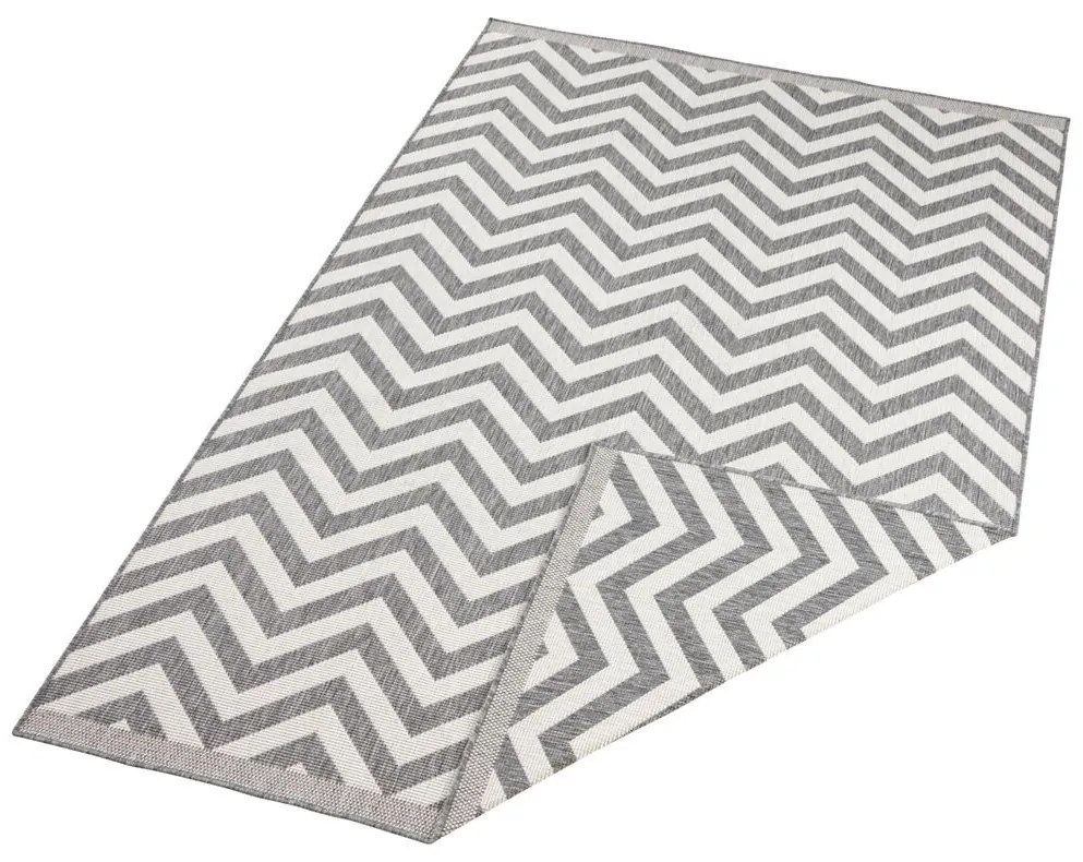 Hanse Home, Kusový koberec Twin Supreme 103432 Palma grey creme – na ven i na doma, 160x230, šedá, chodba / předsíň