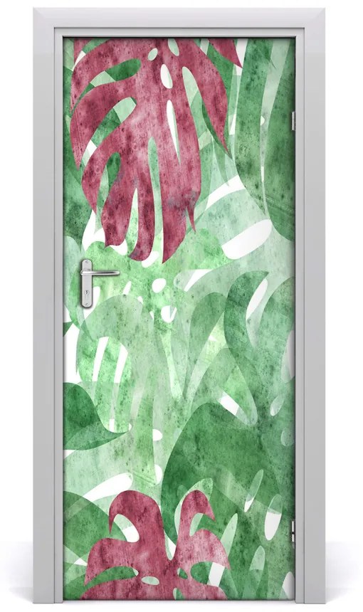 Samolepící fototapeta na dveře Monstera 75x205 cm