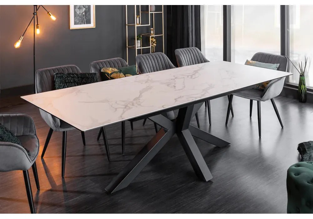 Massive home | Jídelní stůl ETERNITY 180-225cm keramika mramorového vzhledu