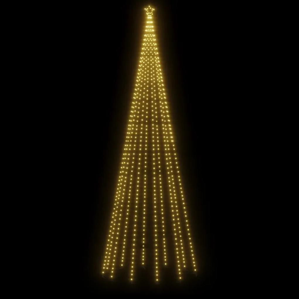 Vánoční strom s hrotem 732 teple bílých LED diod 500 cm