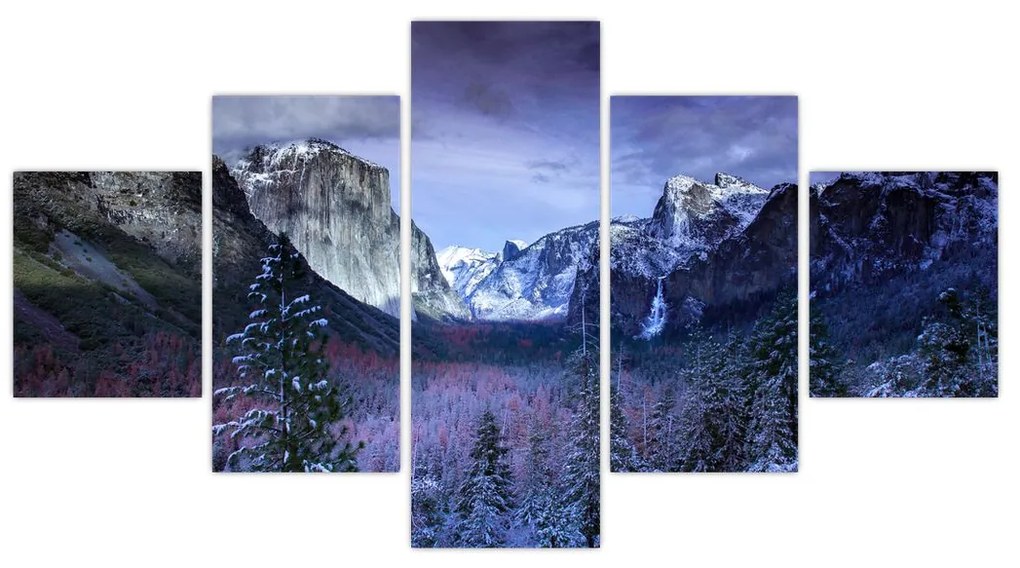 Obraz zimní horské krajiny (125x70 cm)