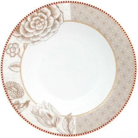 Pip Studio Spring to Life Polévkový talíř 21,5cm bily