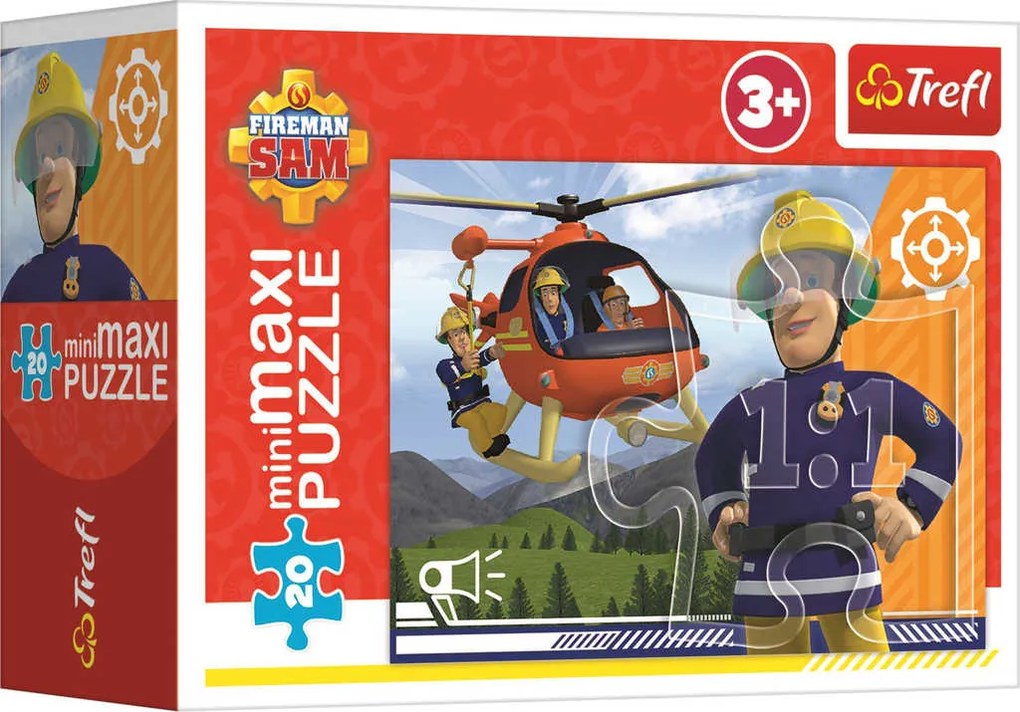 TREFL PUZZLE MiniMaxi Hrdinský Požárník Sam 22x16cm 20 dílků 4 druhy tr56030