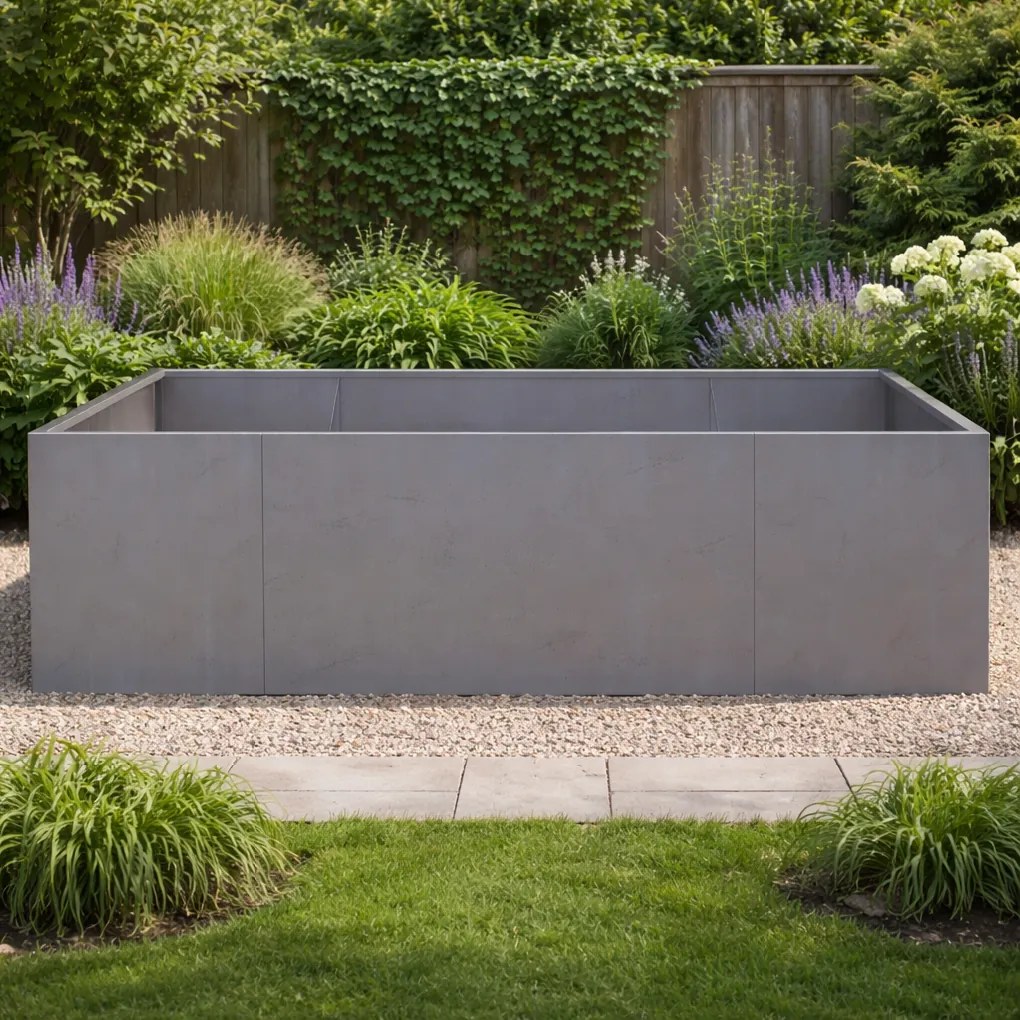 BestBerg Vyvýšený cortenový zahradní záhon  BBGR-860CT / 860 l / 200 x 100 x 43 cm / corten