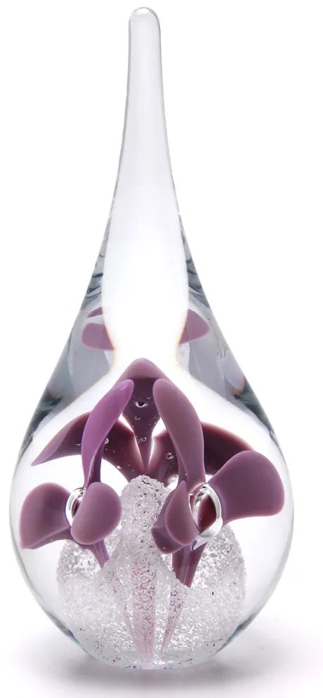 Skleněné těžítko - dekor 04, Fialová světlá, 15 cm | České sklo od Artcristal Bohemia